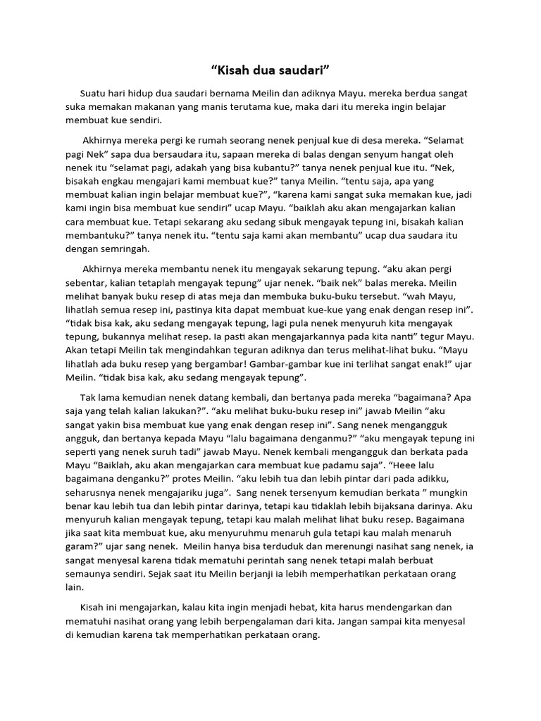 Contoh Cerita Inspirasi / Teks Inspirasi | PDF