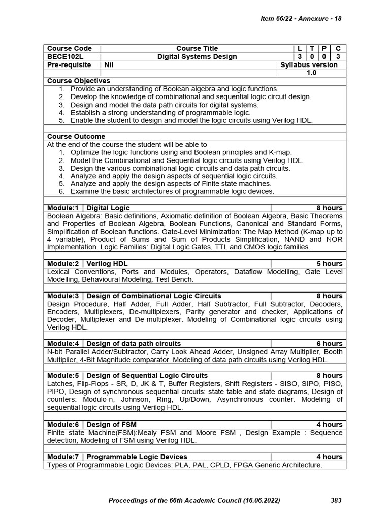 Digital Systems Design Course | PDF | Logic Gate | Hardware Description ...
