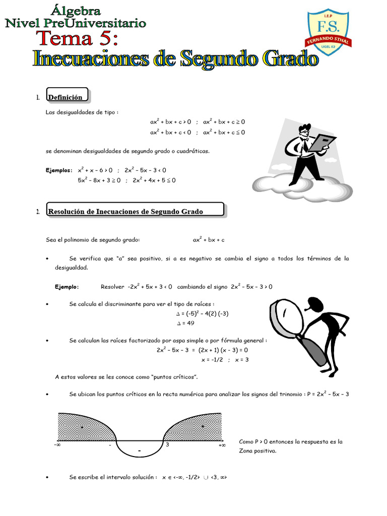 TEMA 5 ALGEBRA NIVEL PREUNIVERSITARIO - Inec. de Segundo Grado ...