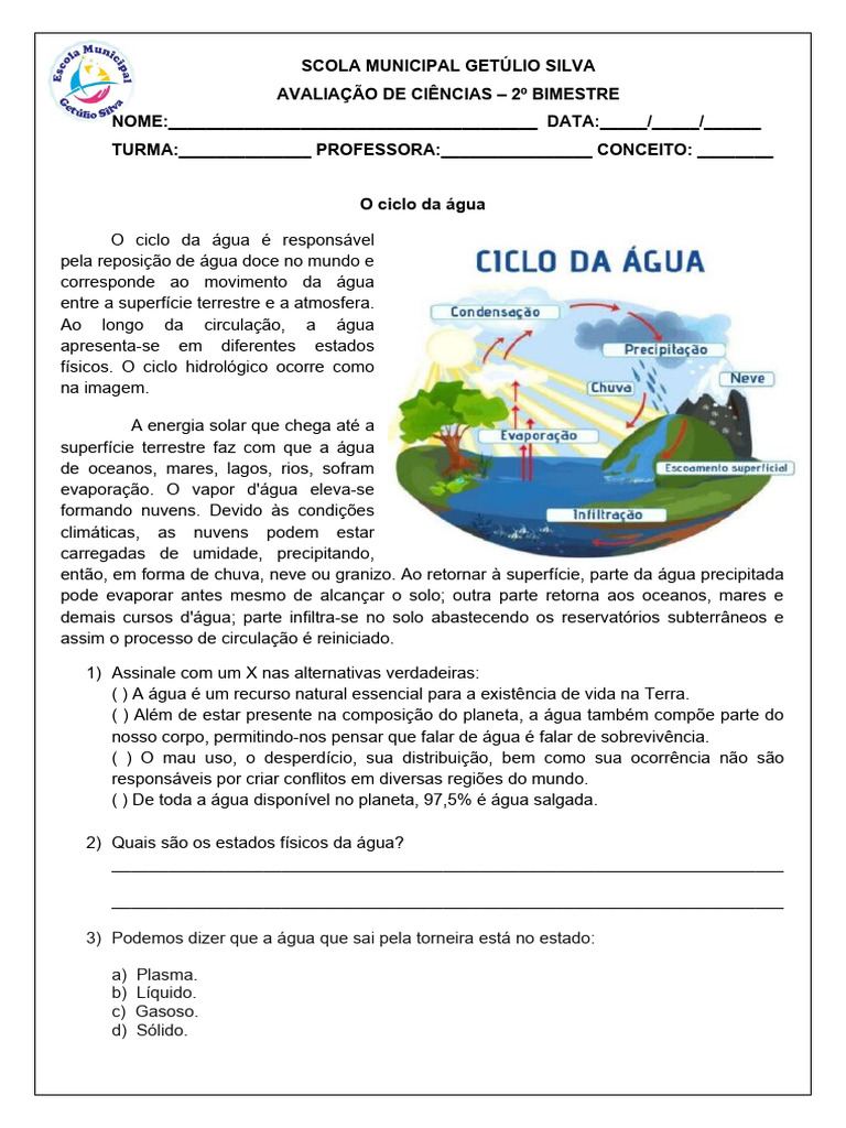 CiÊncias 2o Bimestre | PDF | Água | Ciclo da água