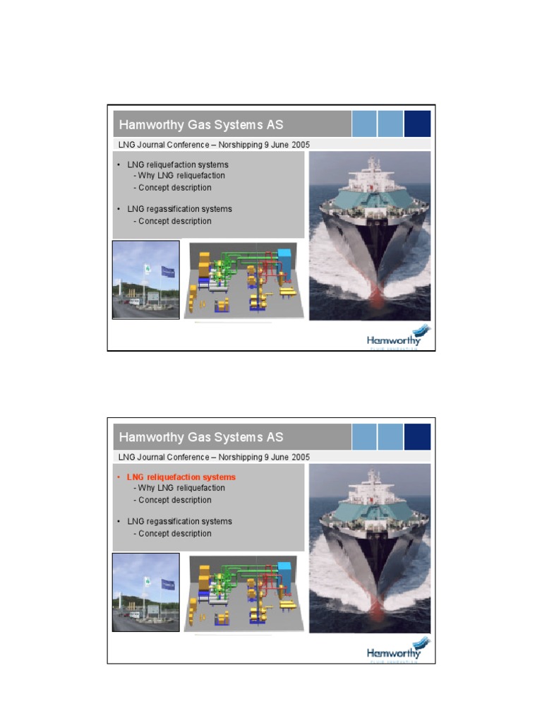 LNG Reliquefaction Systems Overview | PDF | Marine Propulsion ...