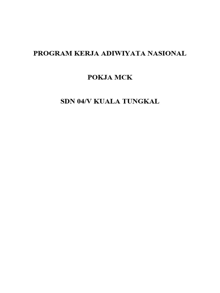Pokja MCK | PDF