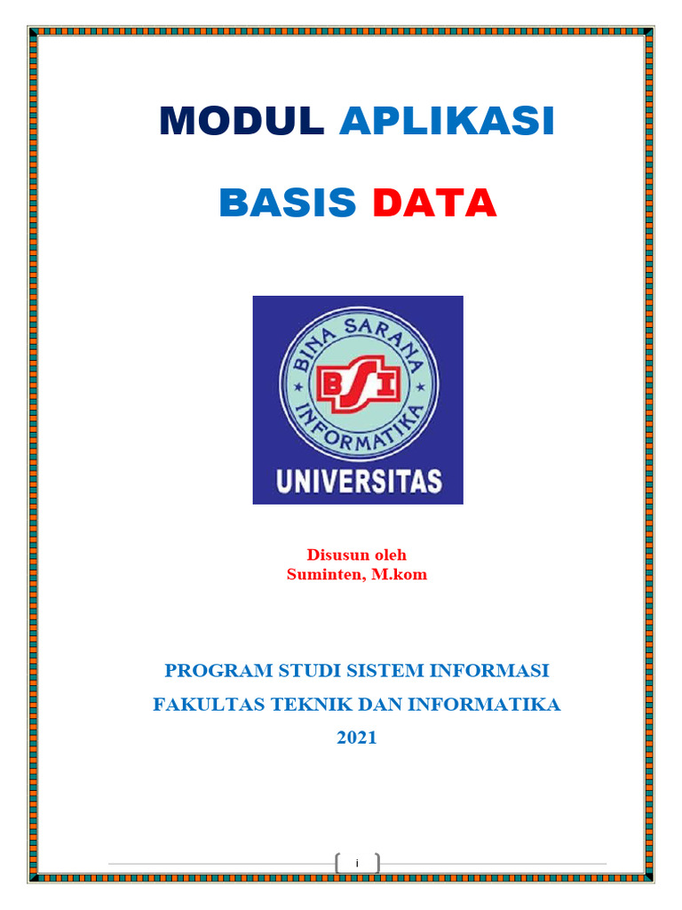 Modul Aplikasi Basis Data 2021 | PDF | Bisnis