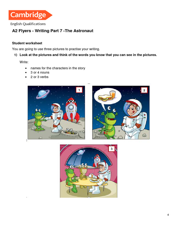A2 Flyers Writing: Story Creation Guide | PDF