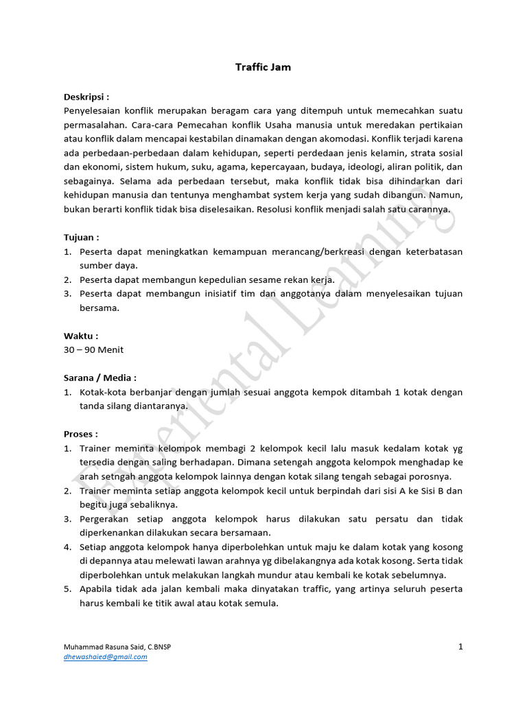 Deskripsi Traffic Jam-Conflict Resolution | PDF Deskripsi Traffic Jam-Conflict Resolution | PDF