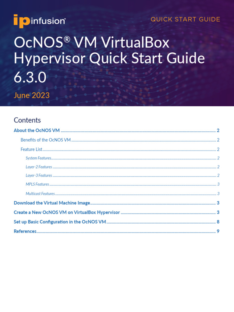 OcNOS VM VirtualBox Hypervisor Quick Start Guide 06 23 | PDF | Virtual ...
