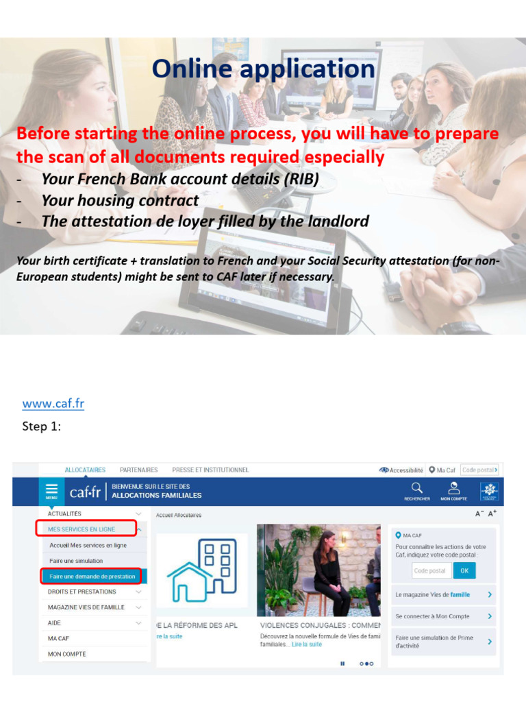 CAF Online Application | PDF | Landlord | Service Industries