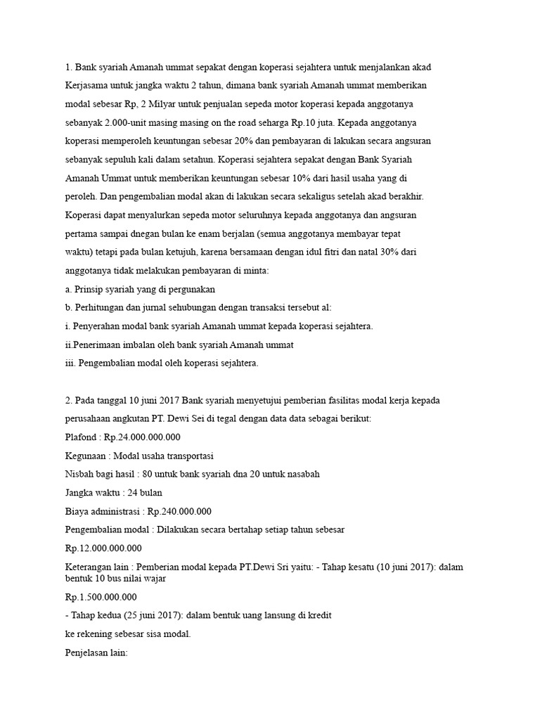 Mudharabah Dan Musyarakah | PDF