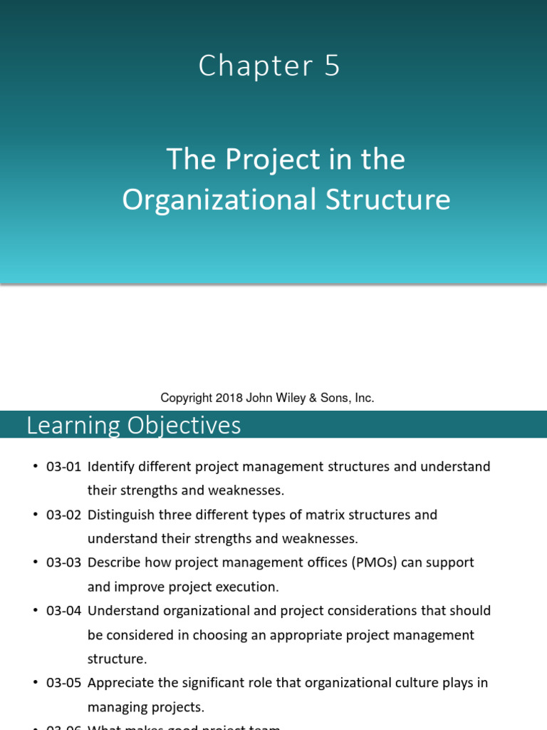 ch05 Project Organisation September 2023 | PDF | Project Management | Organizational Structure
