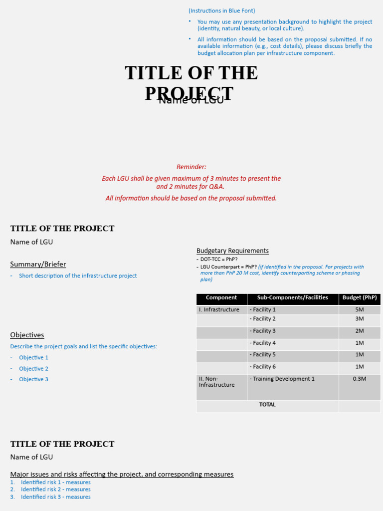 3 TCC Presentation Template by LGU | PDF | Infrastructure