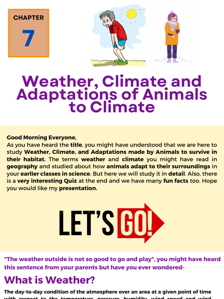 Weather, Climate and Adaptations of Animals To Climate | PDF ...