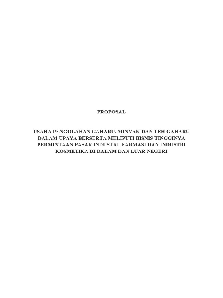 Proposal-Gaharu-Annur 2023 | PDF | Griya & Taman