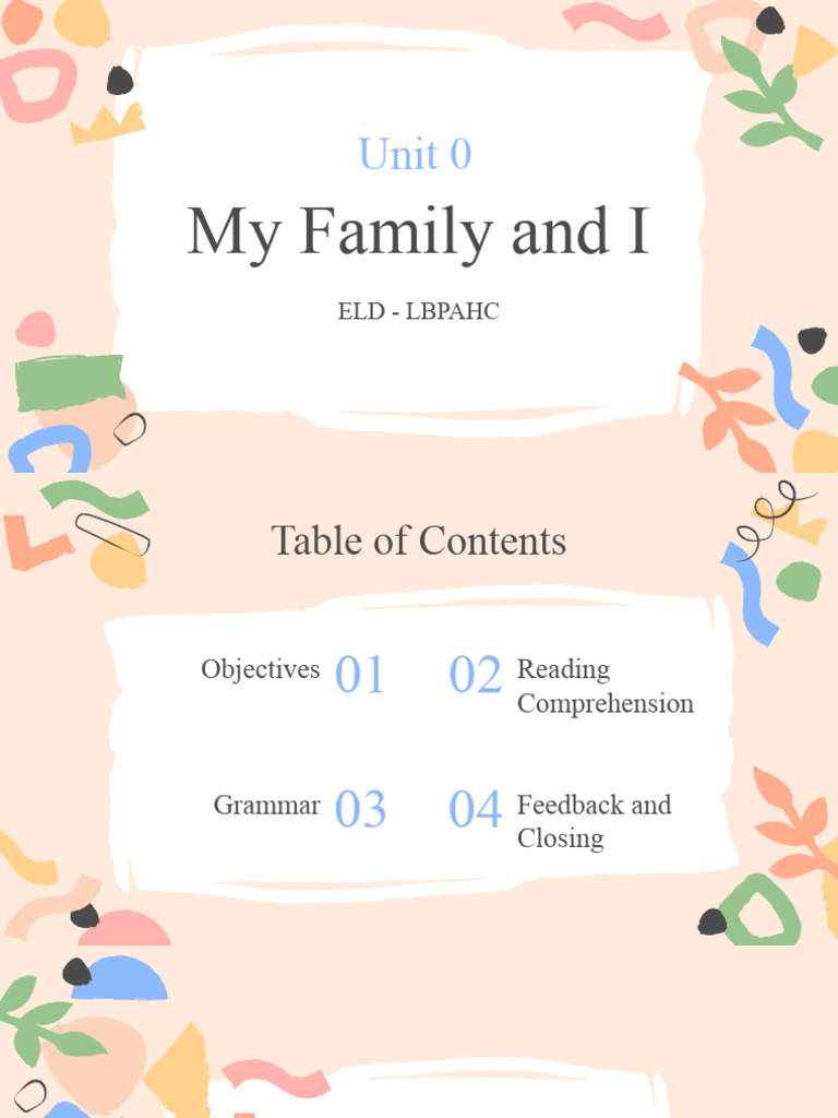 Lesson - My Family and I | PDF | Reading Comprehension | Speed Reading