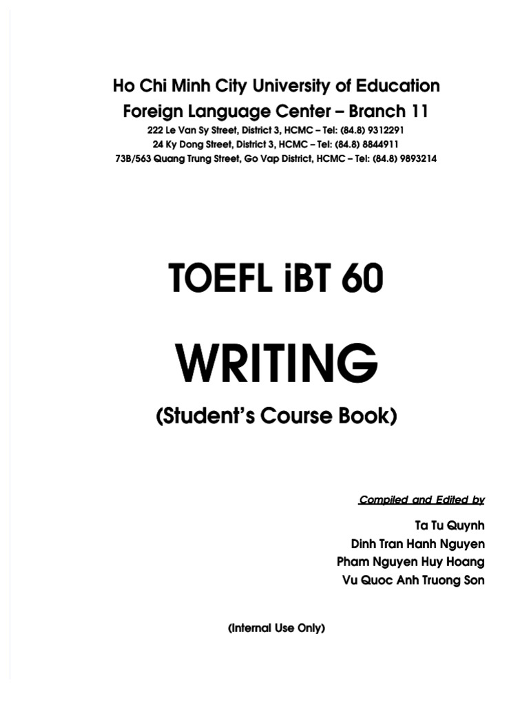 PDF Toefl Ibt 60 Writing Student39s Course Book DL | PDF | Haemophilia ...