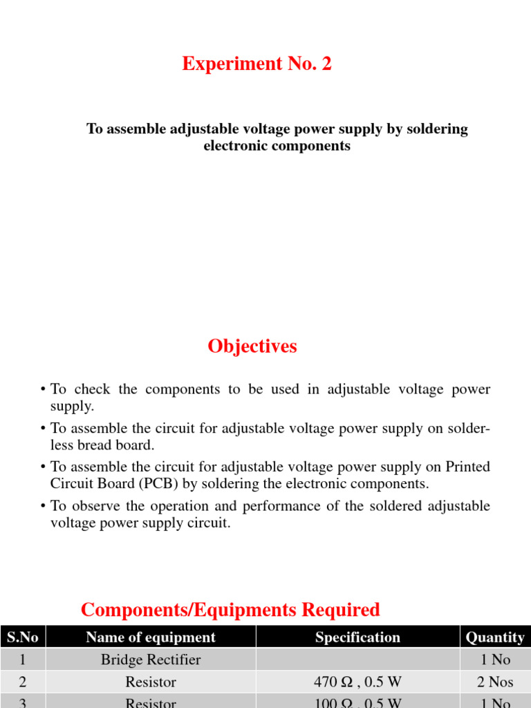 Experiment 2 | PDF | Power Supply | Rectifier