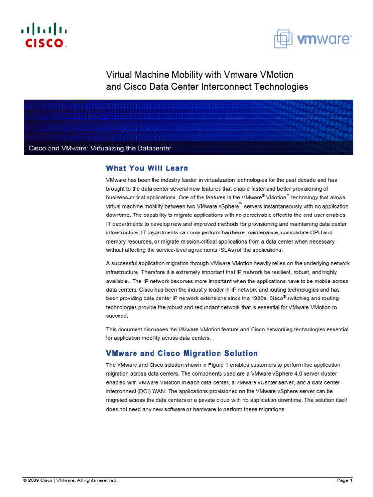 DCI - Project Layer2 and Vmotion | PDF | Computer Network | V Mware