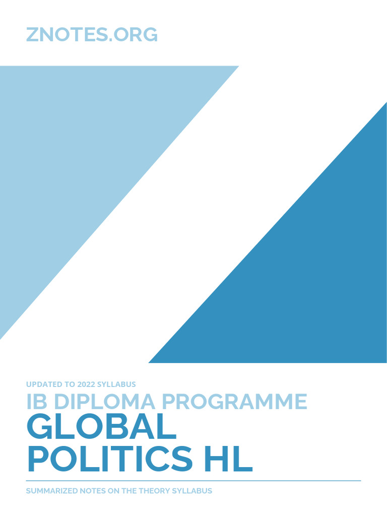 Ib Diploma Programme Global Politics HL Undefined Theory v3 | Download Free PDF | State (Polity ...