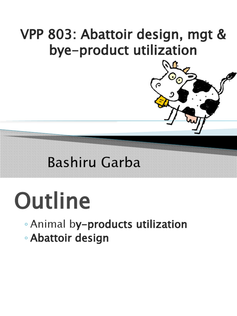 Animal Byproducts Utilization & Abattoir Design | PDF | Slaughterhouse ...