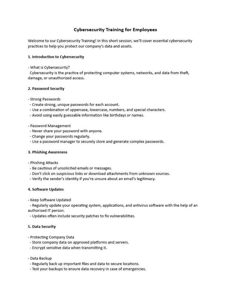 Cyber Security Training Content | PDF | Security | Computer Security