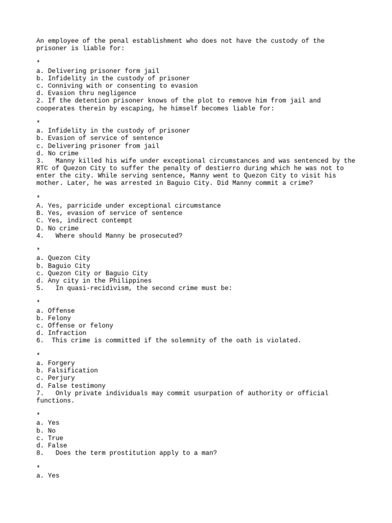 Board Exam Trial On CLJ 2 | PDF | Rape | Murder