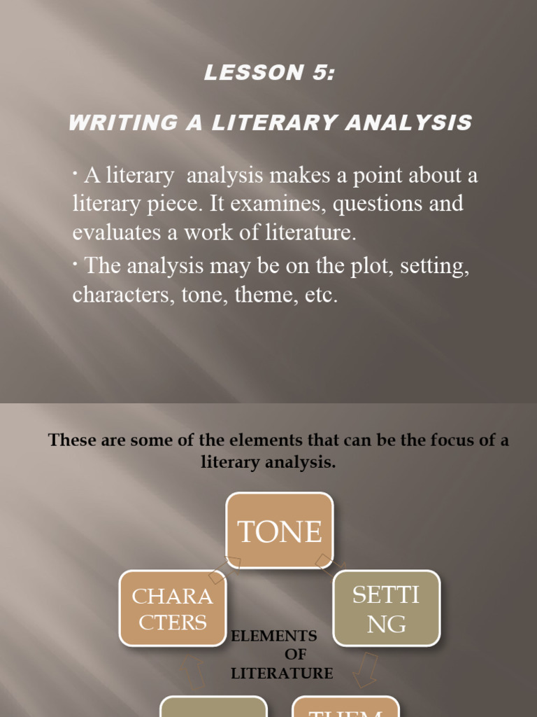 Lesson 5 Literacy Analysis | PDF | Theory | Literary Criticism