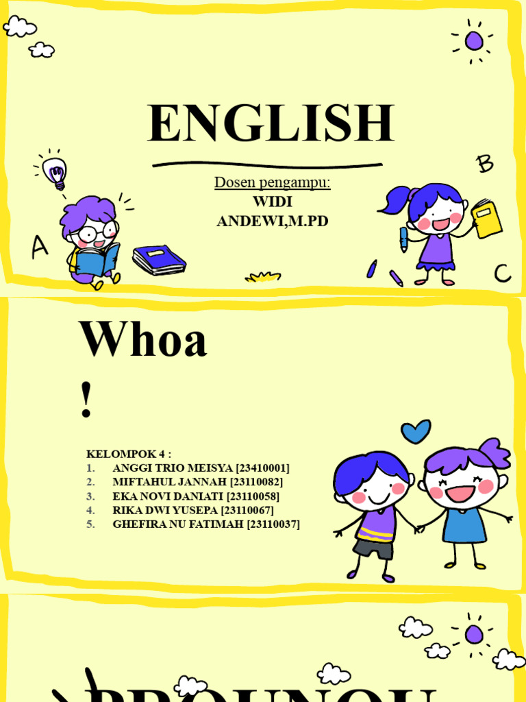 English Language Grammar Rules Yellow Variant by Slidesgo | PDF