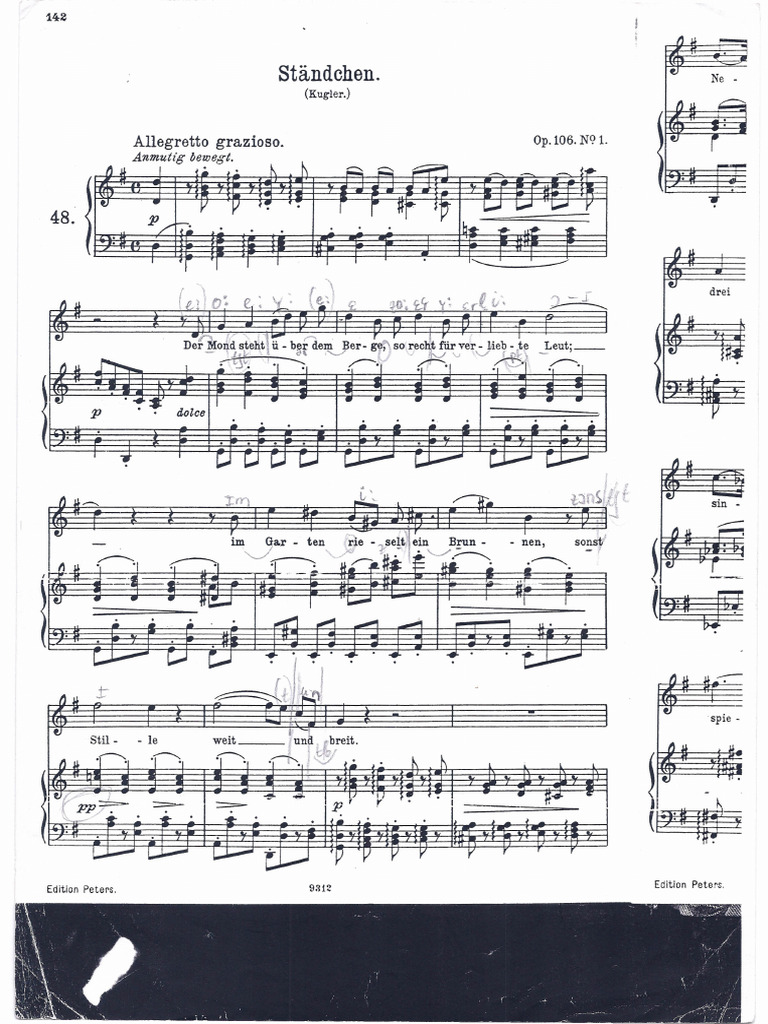 Standchen Op106 Brahms | PDF