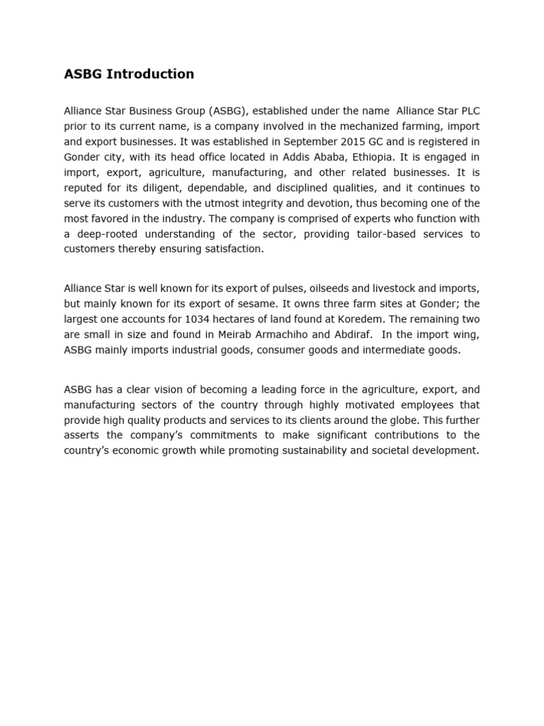 ASBG Introduction | PDF