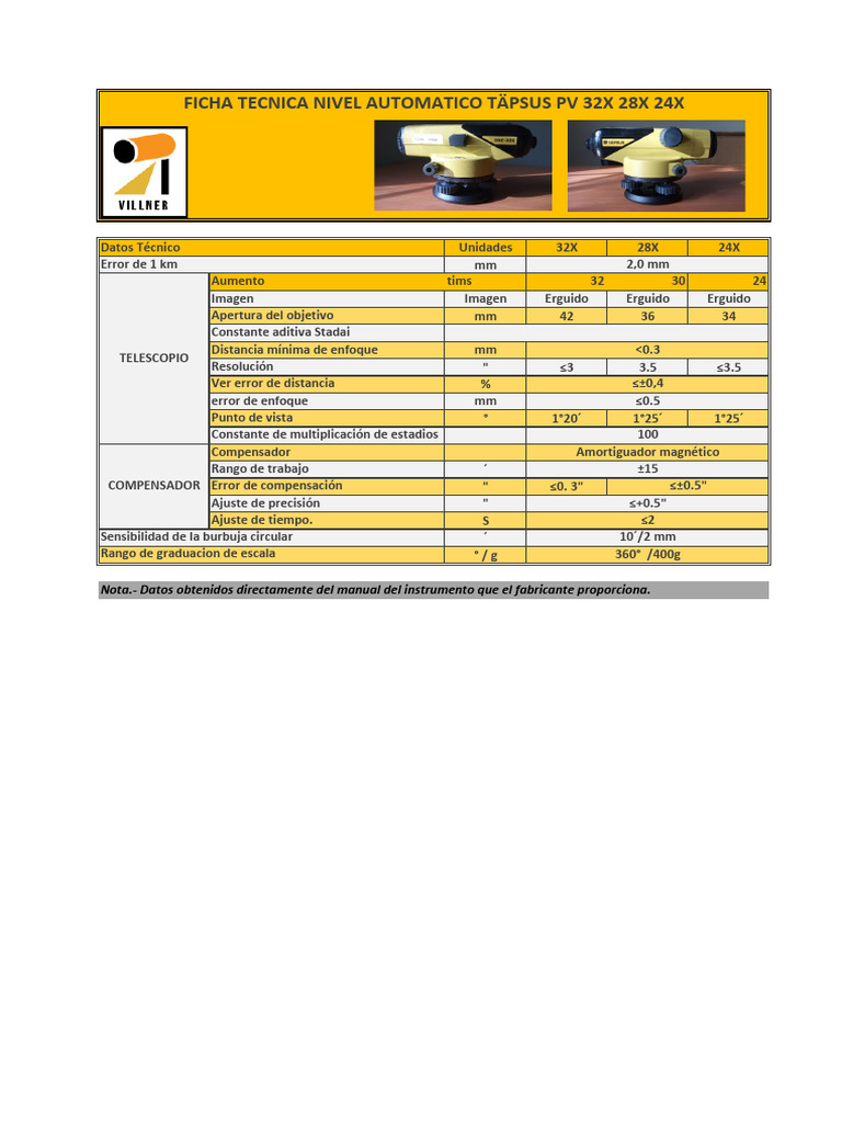 ficha-tecnica-nivel-automatico-tapsu-pv-32x-28x-24x-pdf