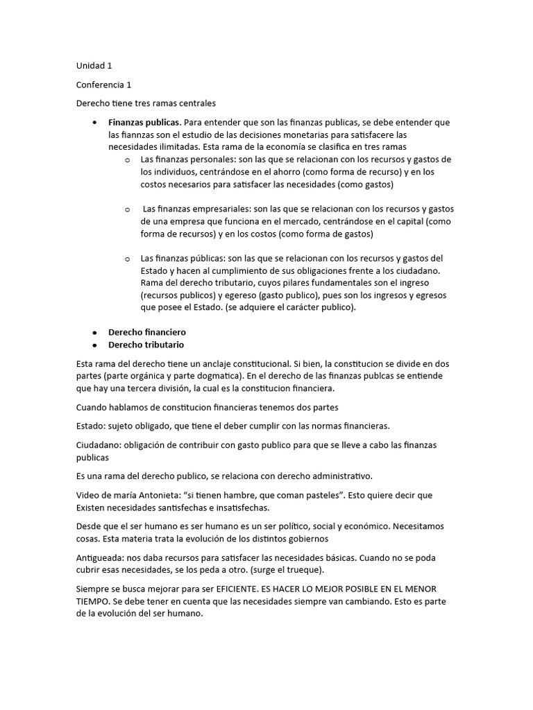 Resumen Derecho Tributario | PDF | Presupuesto | Impuestos