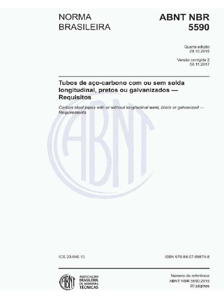NBR 5590 - Tubos Galv Carb | PDF