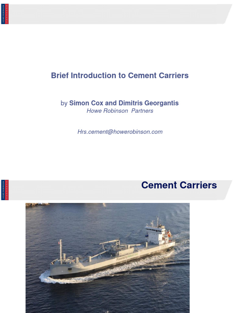 Intro To Cement Carriers 2017 1 | PDF | Watercraft | Ships
