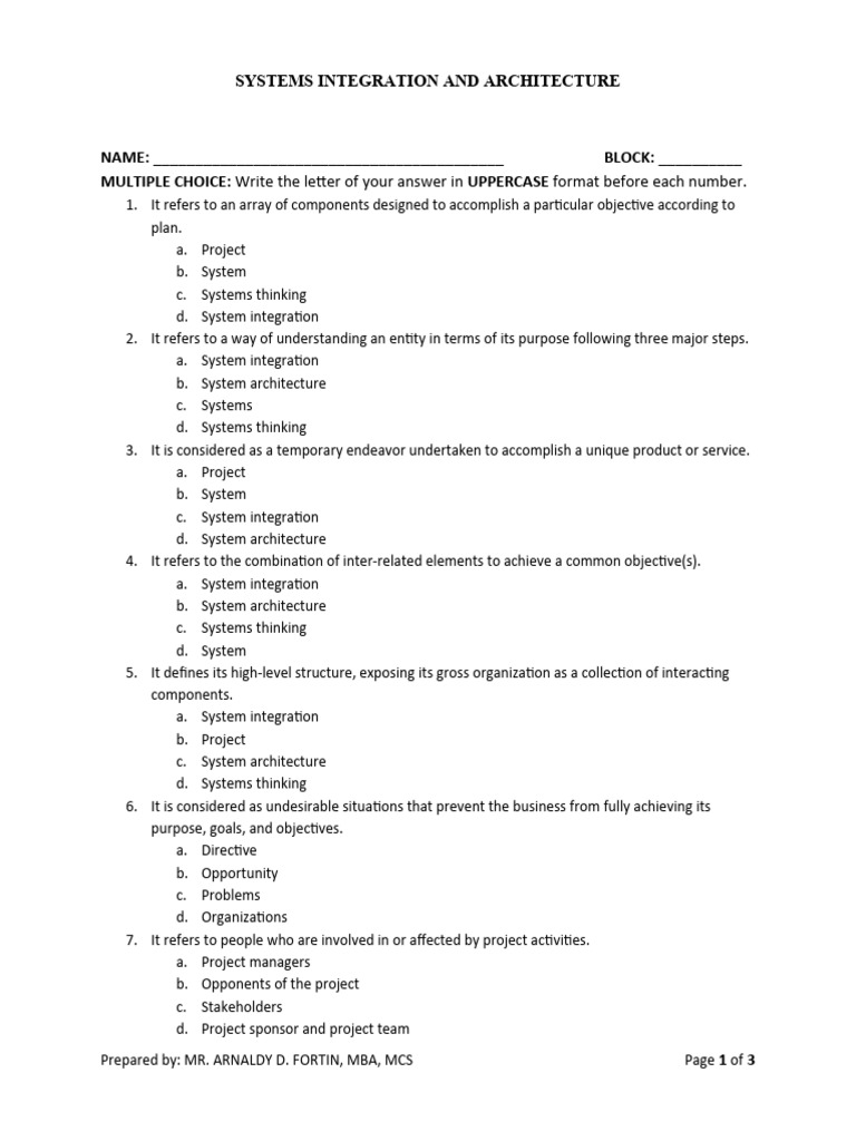Itp09 Sia Q1P | PDF | Organizational Structure | Systems Engineering