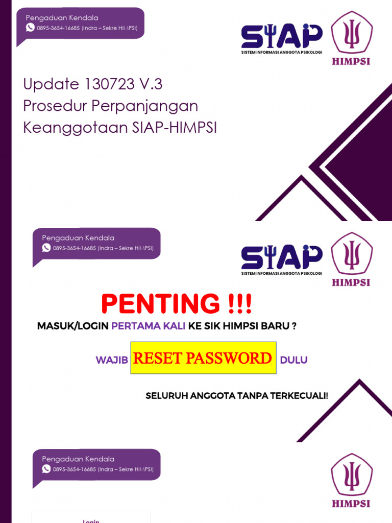 Update 130723 V.3 - Prosedur Perpanjangan Keanggotaan SIAP-HIMPSI | PDF