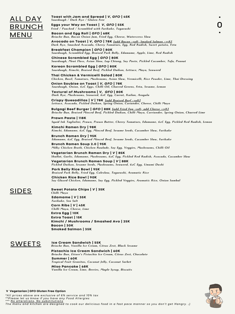 Sensorium New Menu A4 | PDF | Pickling | Coleslaw