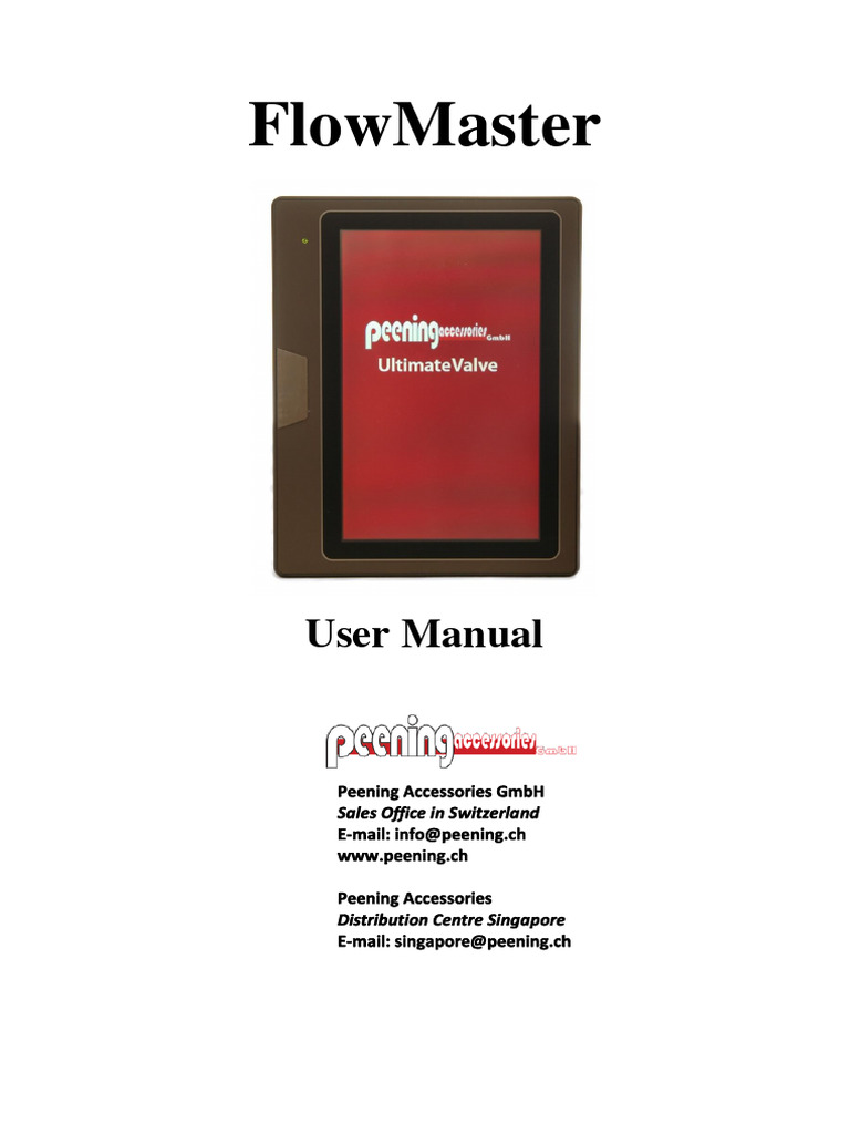 FlowMaster User Manual V2.0 | PDF | Product Liability | Programmable ...