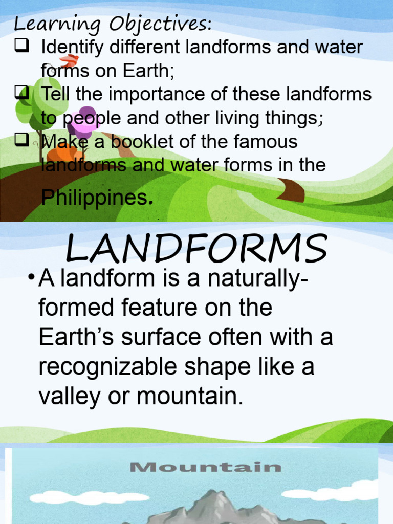 Landforms and Water Forms PPT | PDF