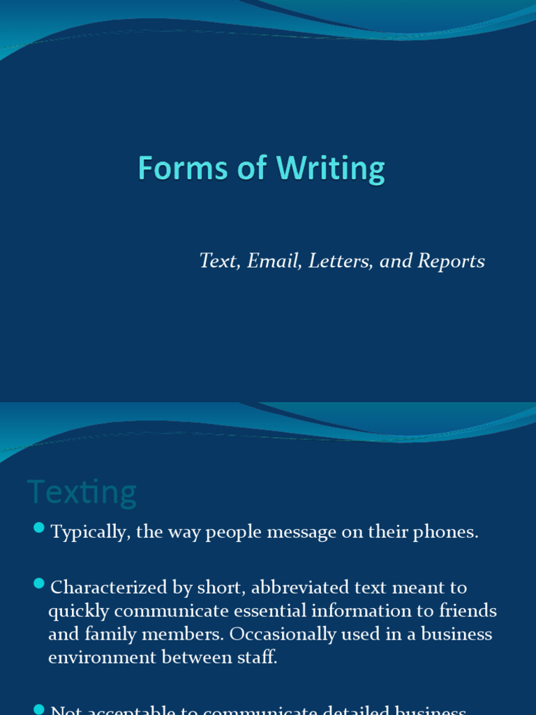Forms of Writing | PDF