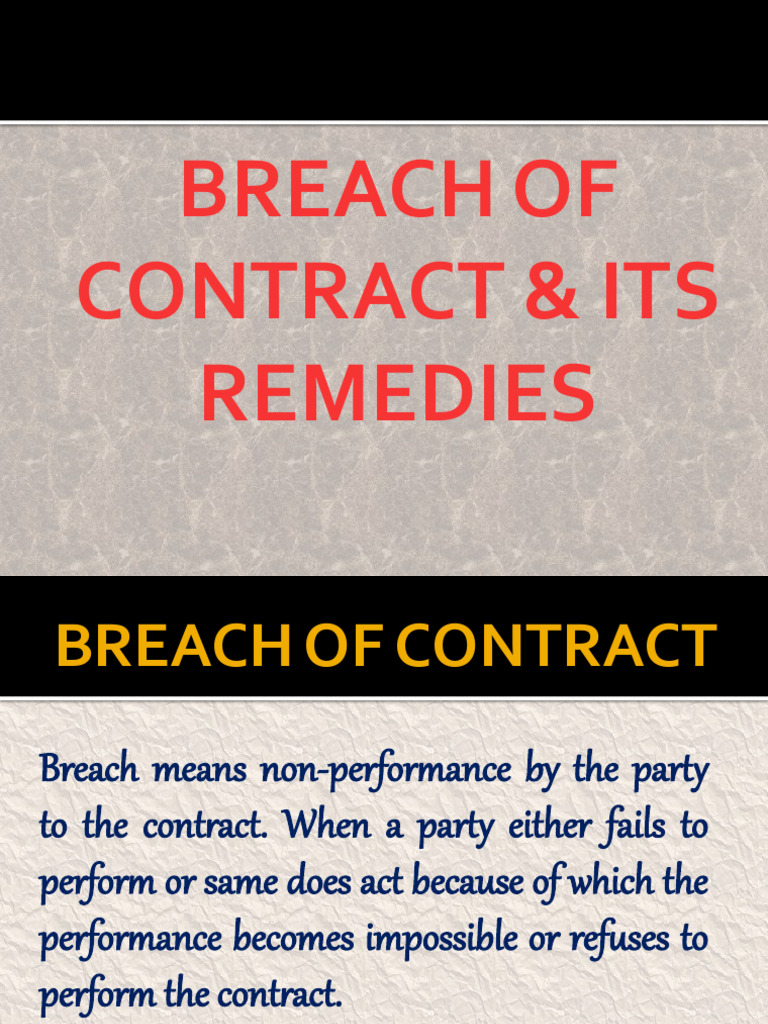 Blaw PPT 10 | PDF | Damages | Breach Of Contract