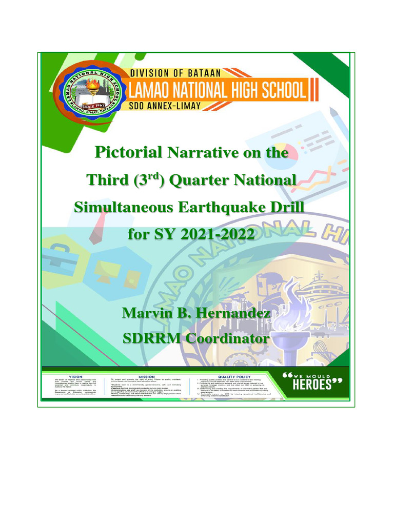 Picto.-Narrative Report On 3rd Quarter NSED | PDF | Philippines ...
