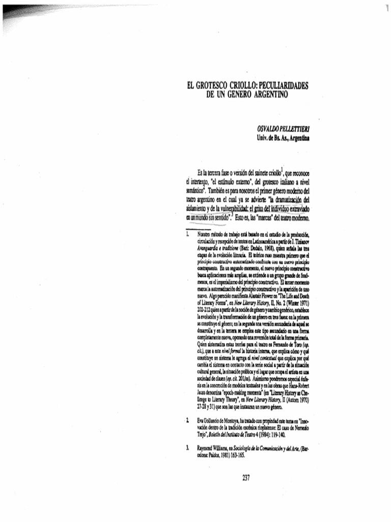22el Grotesco Criollo22 PDF | PDF