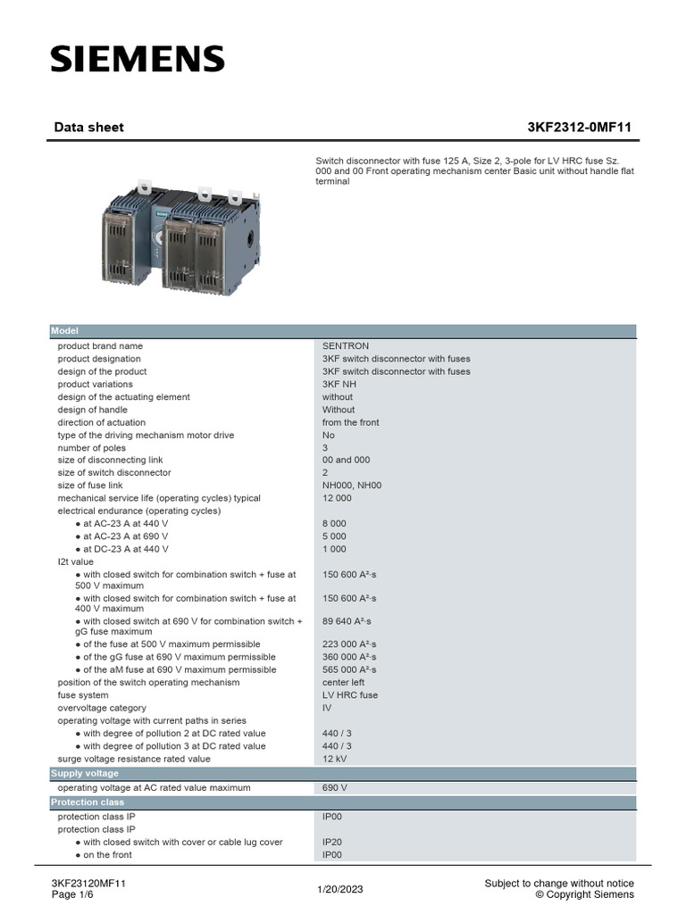 3KF23120MF11 Datasheet en | PDF