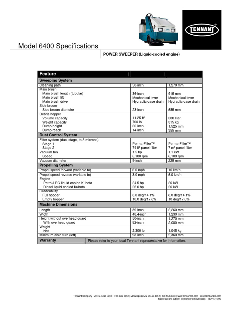 6400 SpecSheet Engine External | PDF | Engines | Vehicle Technology