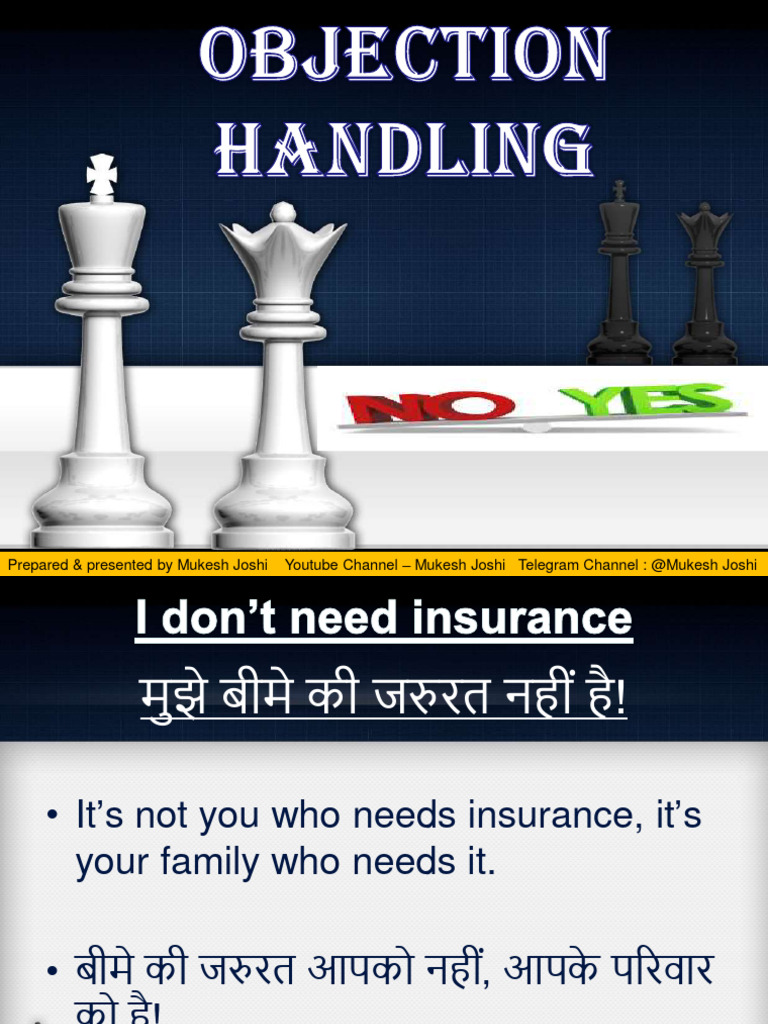 Effective Insurance Objection Handling | PDF | Financial Services ...