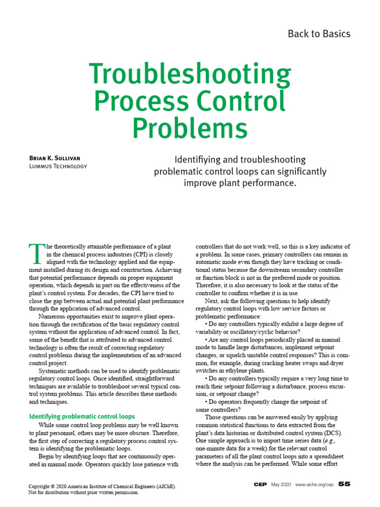 Troubleshooting Process Control | PDF | Valve | Troubleshooting