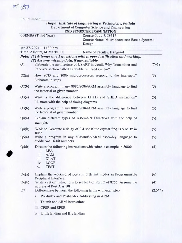 Ucs617 3 | PDF | Assembly Language | Manufactured Goods
