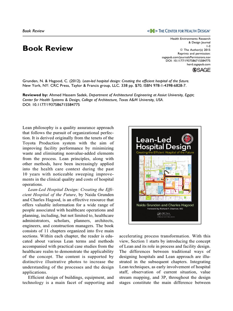 Book Review: Lean-Led Hospital Design: Creating The Efficient Hospital of The Future | Download ...