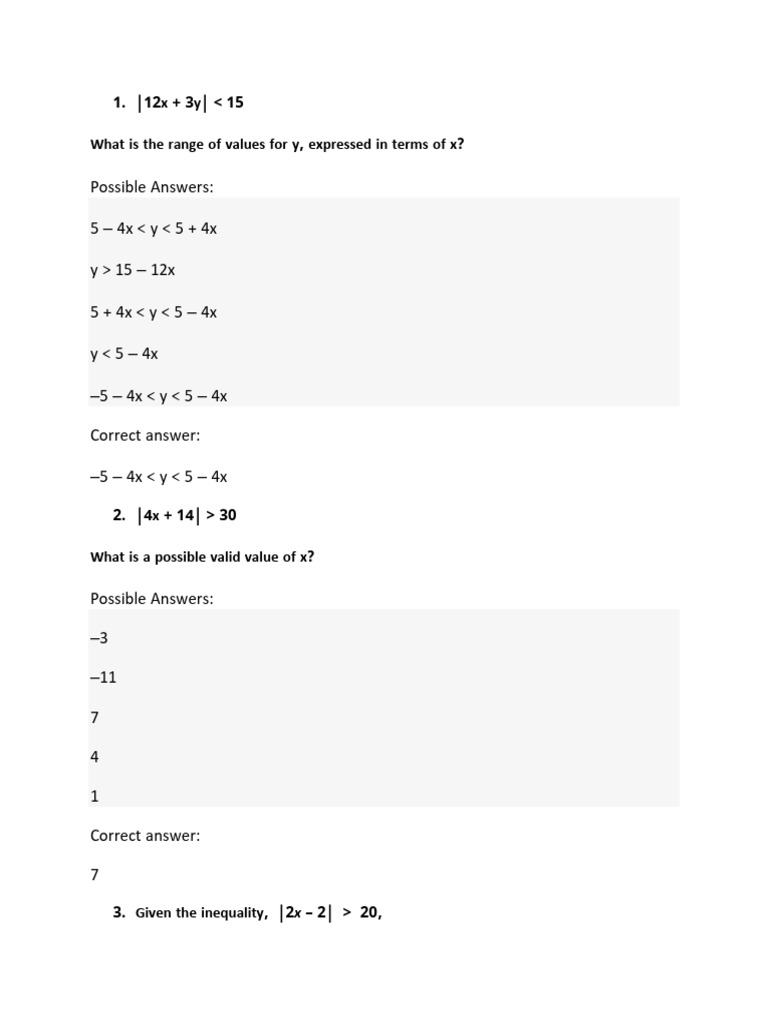 Advanced Algebra Questions and Solutions | PDF | Equations | Numbers