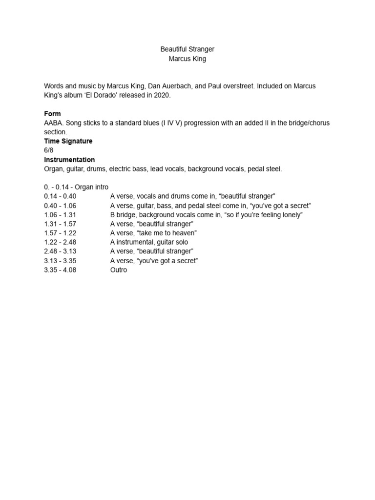 Beautiful Stranger | PDF