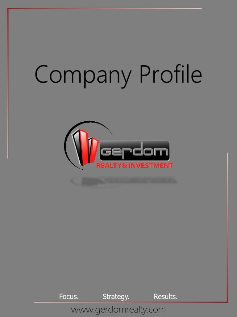 Real Estate Company Profile | PDF | Marketing | Lease